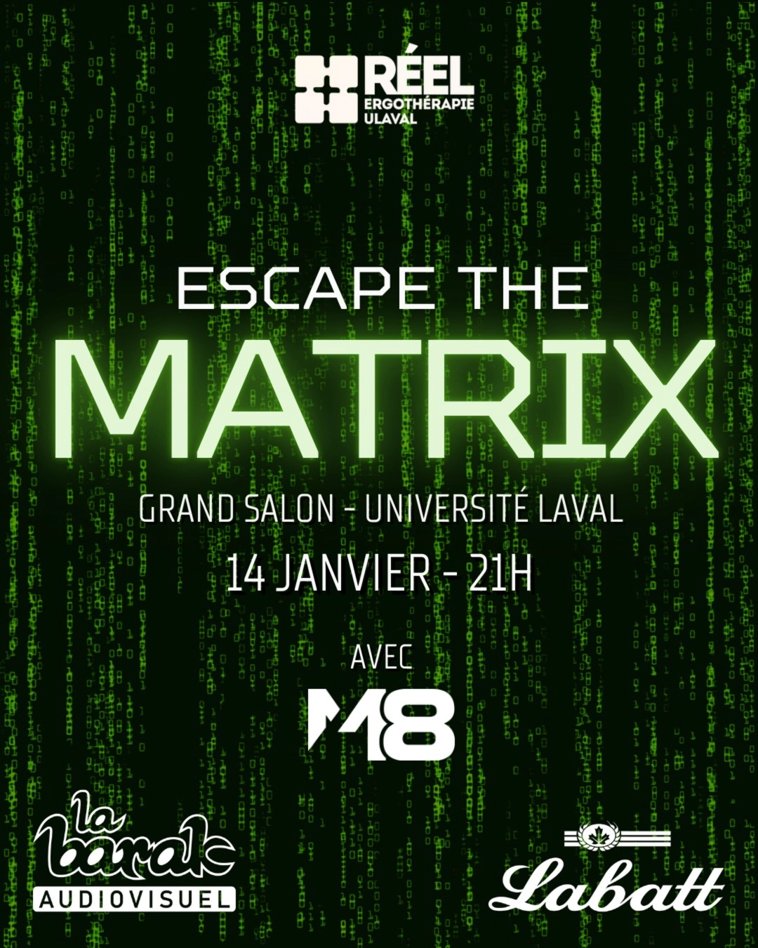 Escape the Matrix Party - jeudi 15 janvier 2026 à 02:00 | RÉEL